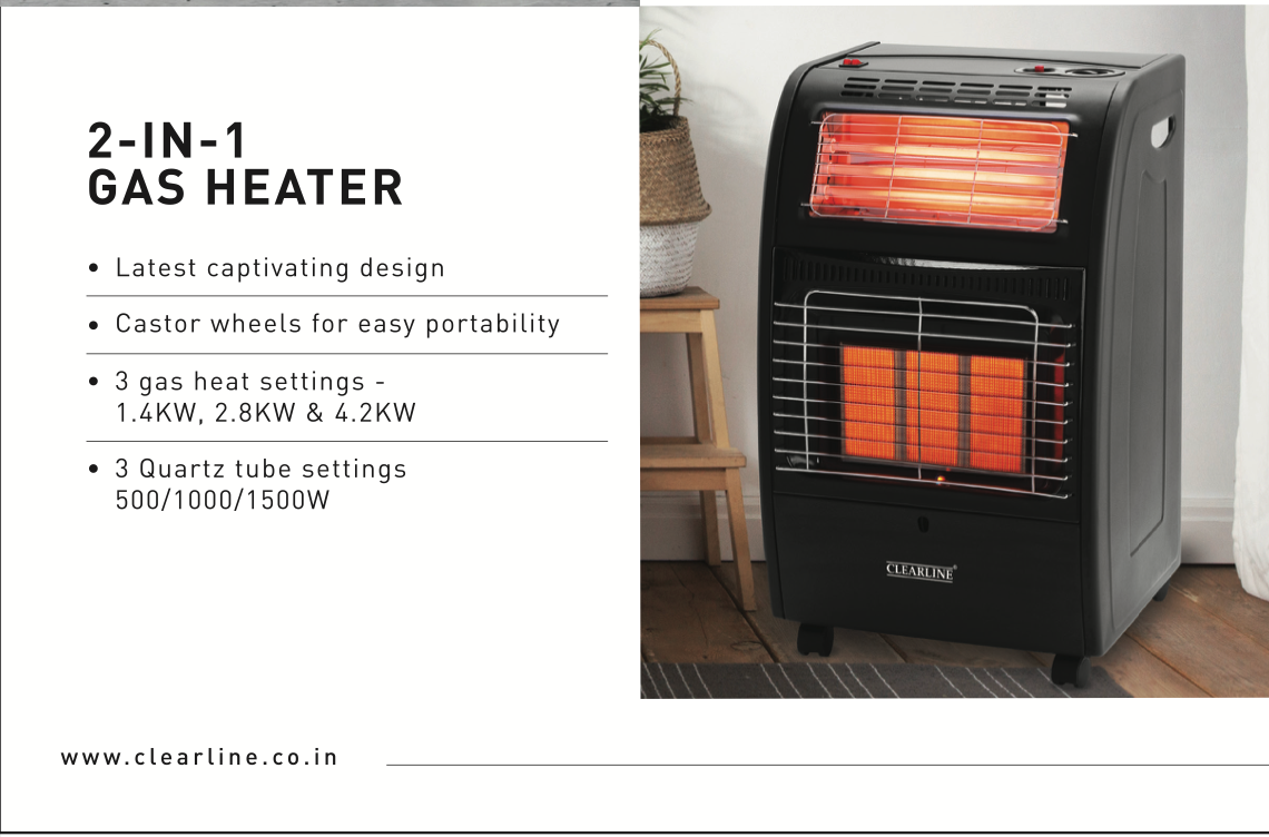 2 in 1 LPG & Electric Gas Heater — CLEARLINE